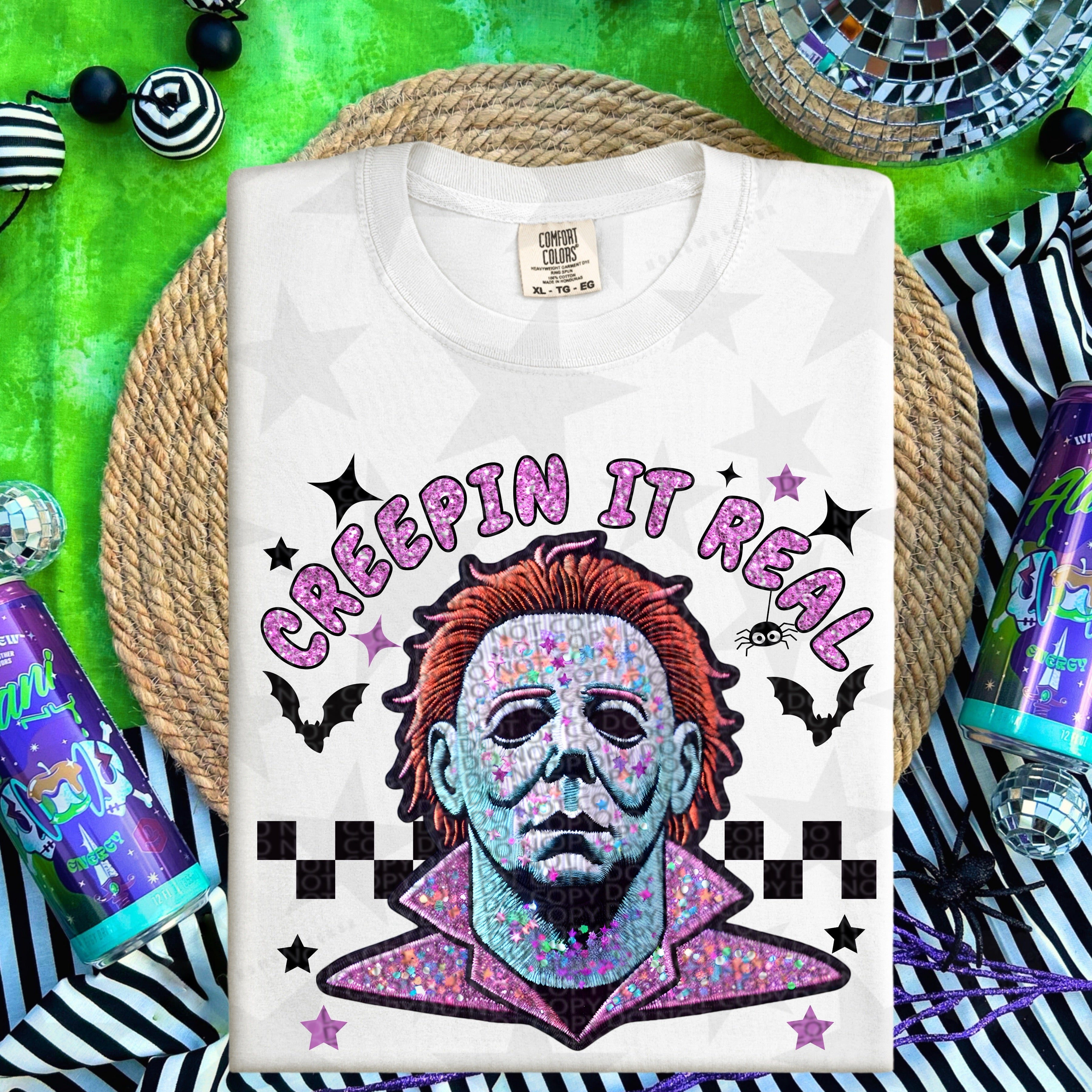 Creepin it real | Halloween Faux Embroidery PNG – Homewrecker Design Shop