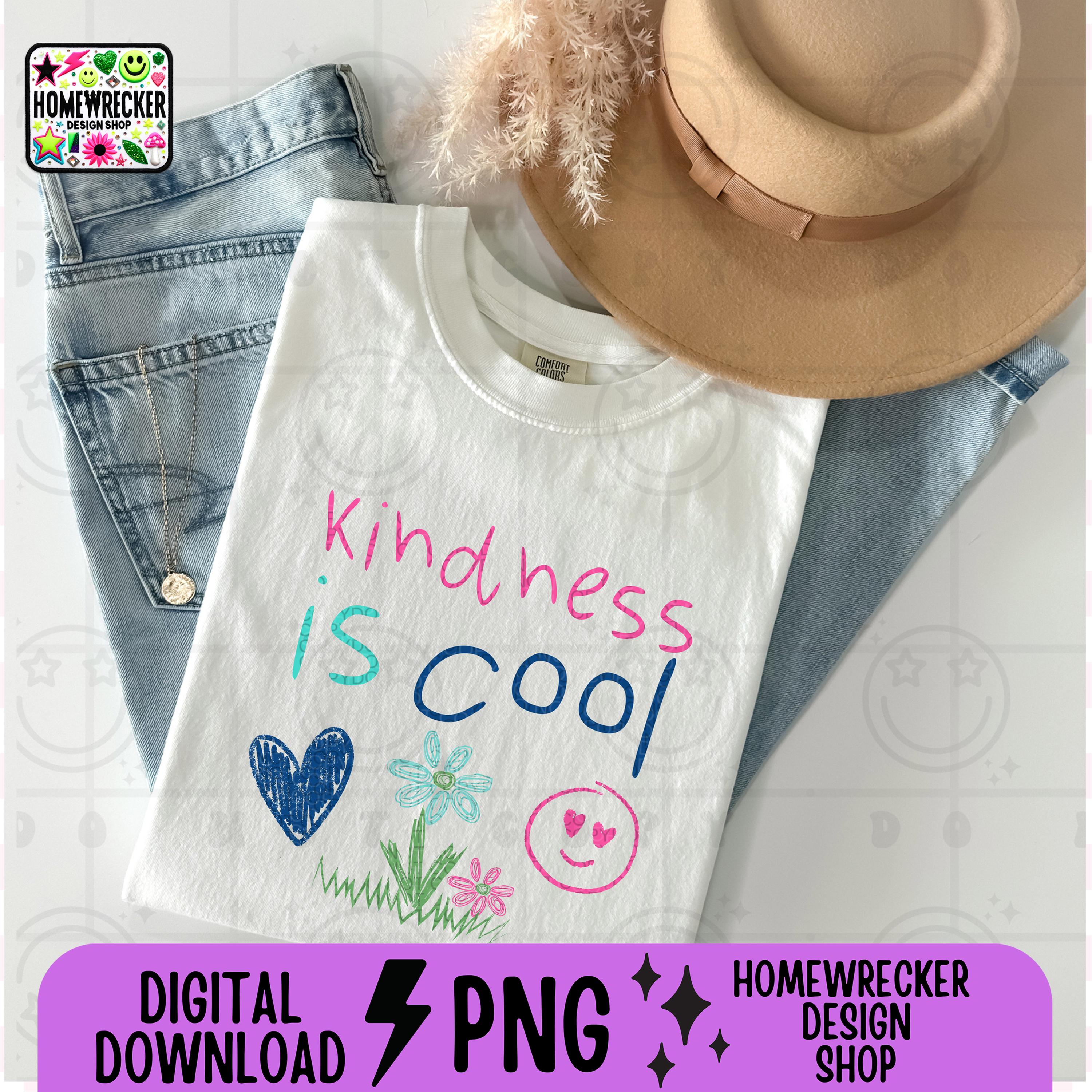 Kindness is cool Colorful Kid Art Style PNG Handwritten Doodle Scribbl ...