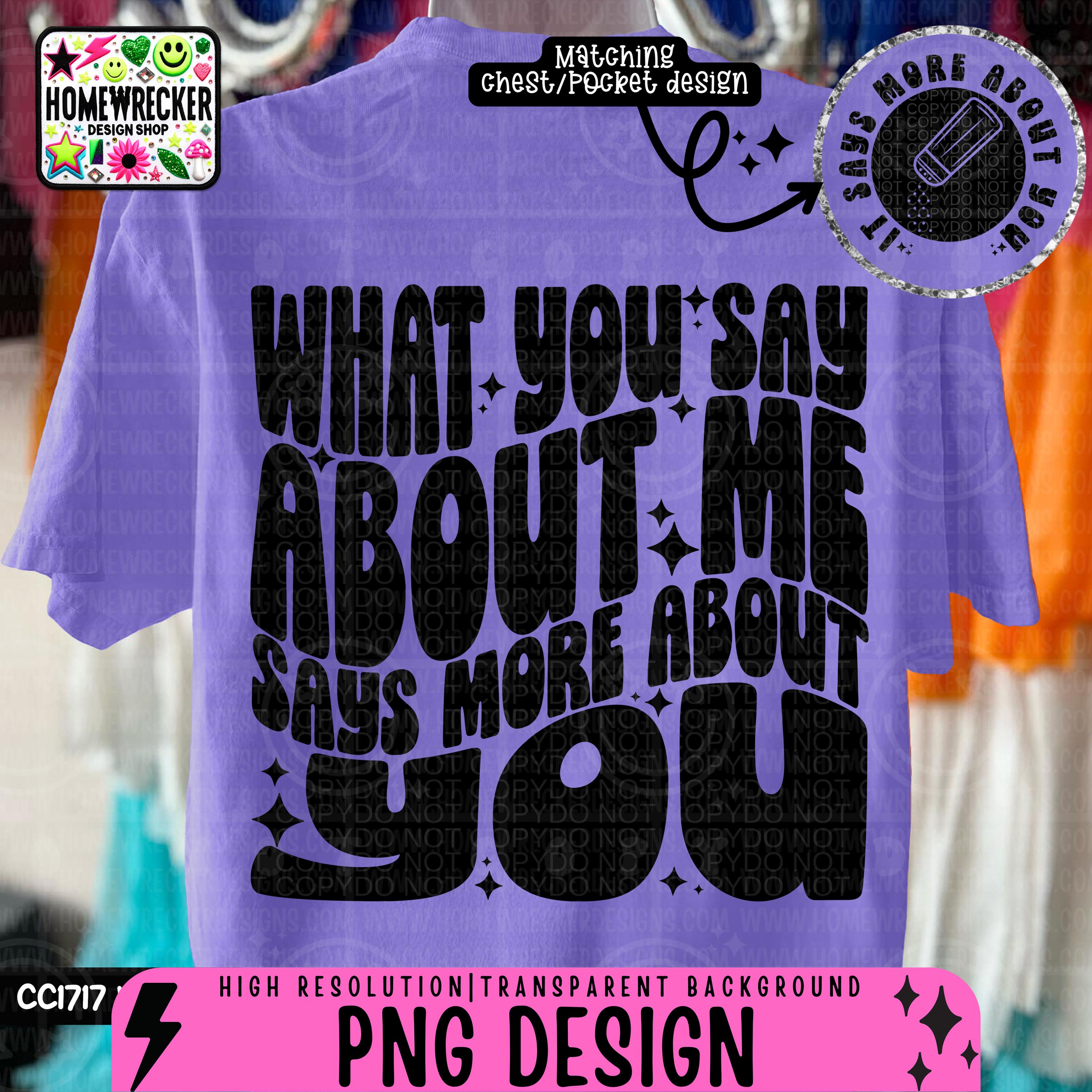 What you say about me says more about you, Single Color Wavy Design Fr ...