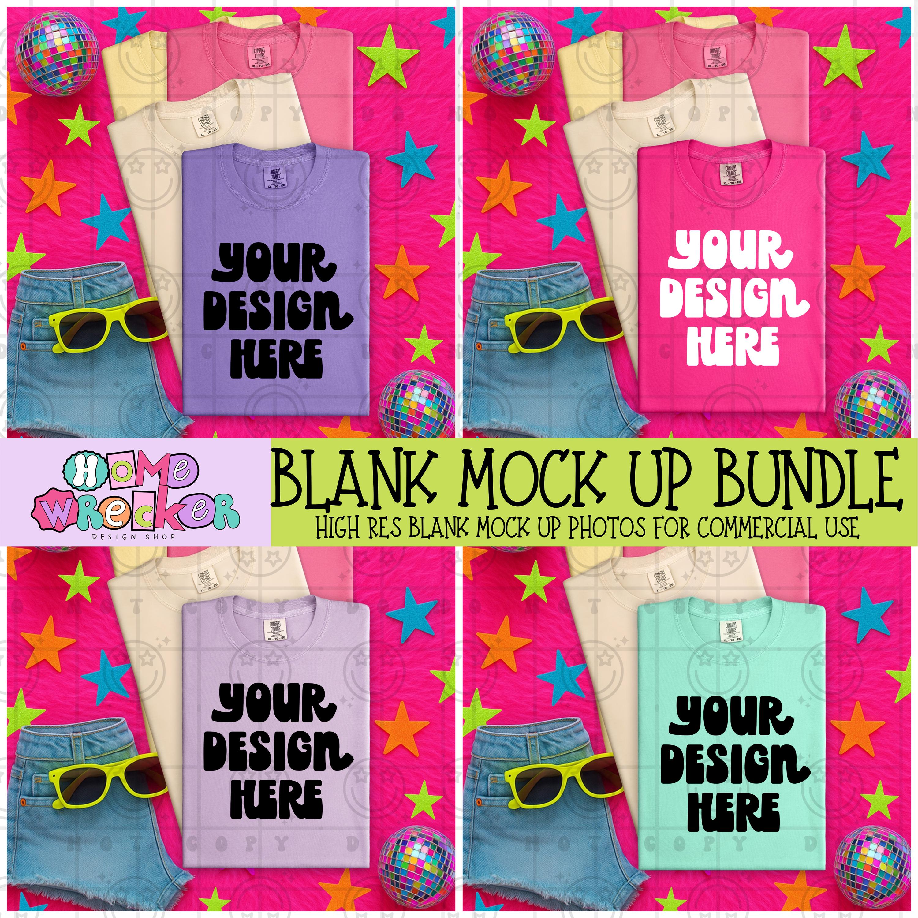 Summer Neon Star Mock Bundle CC1717 Mock up bundle: Comfort Colors Bla ...