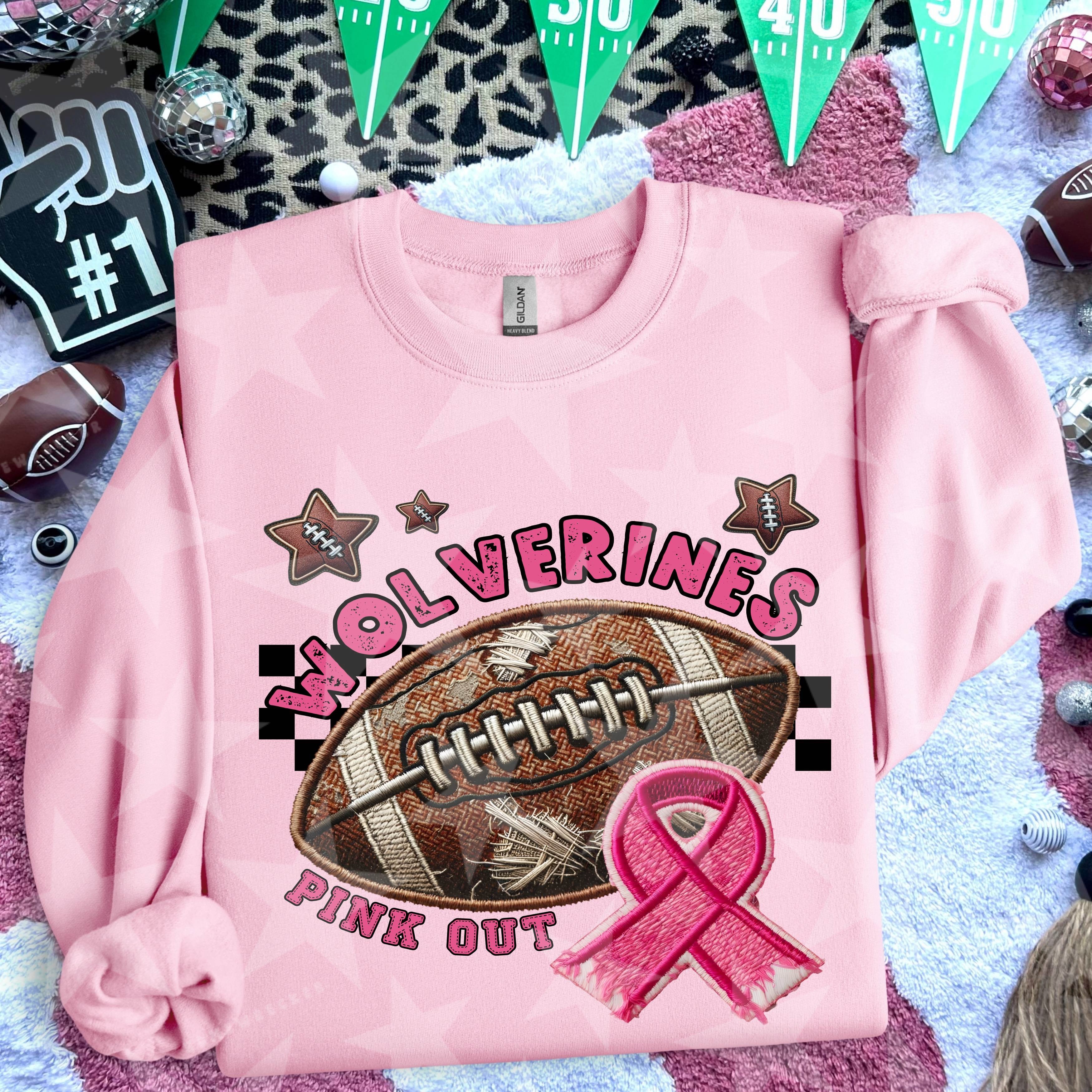 Wolverines Pink Out BC Awareness Team Spirit PNG – Homewrecker Design Shop
