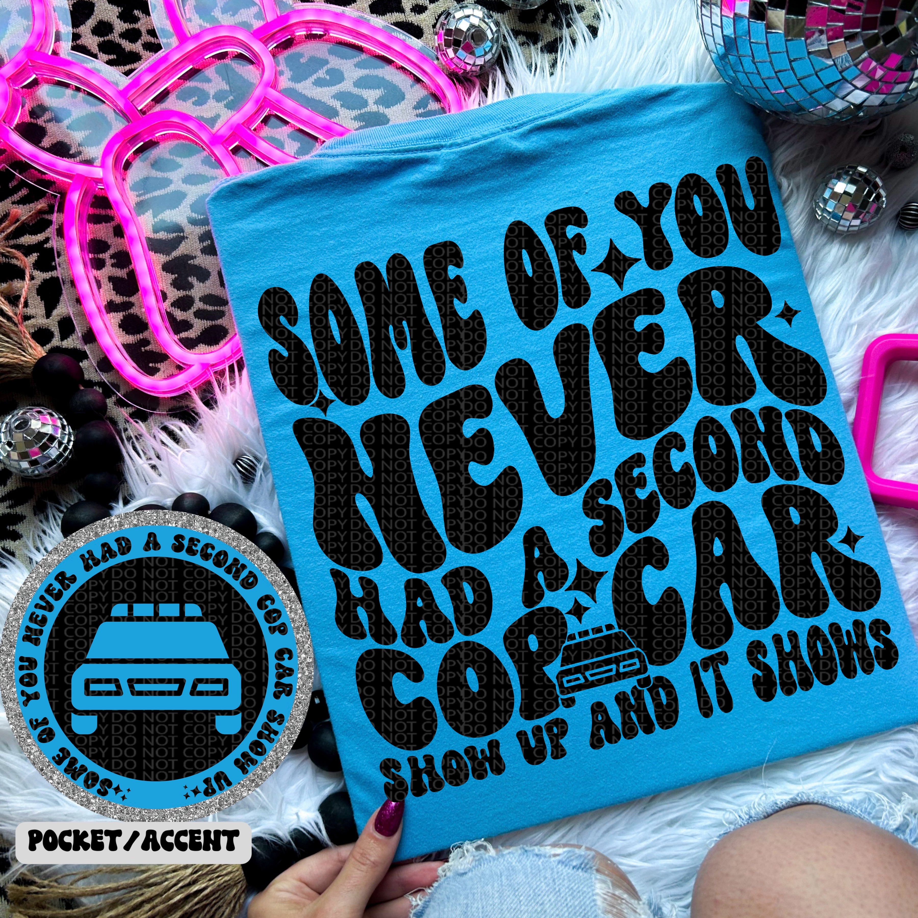 Second Cop Car | Wavy Font with Pocket PNG – Homewrecker Design Shop