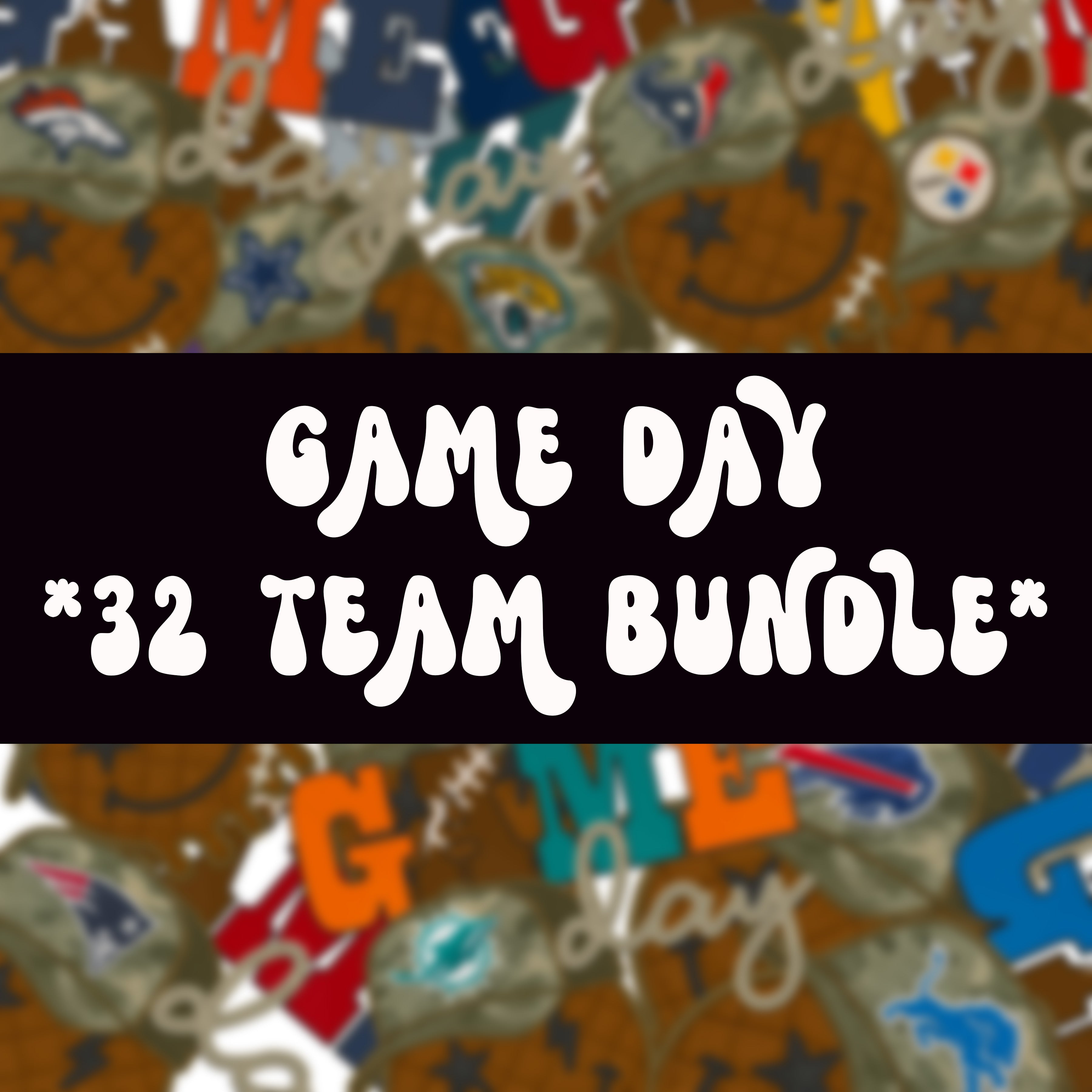 32 PRO TEAMS| GAME DAY SMILEY FOOTBALL TEAM BUNDLE – Homewrecker Design ...