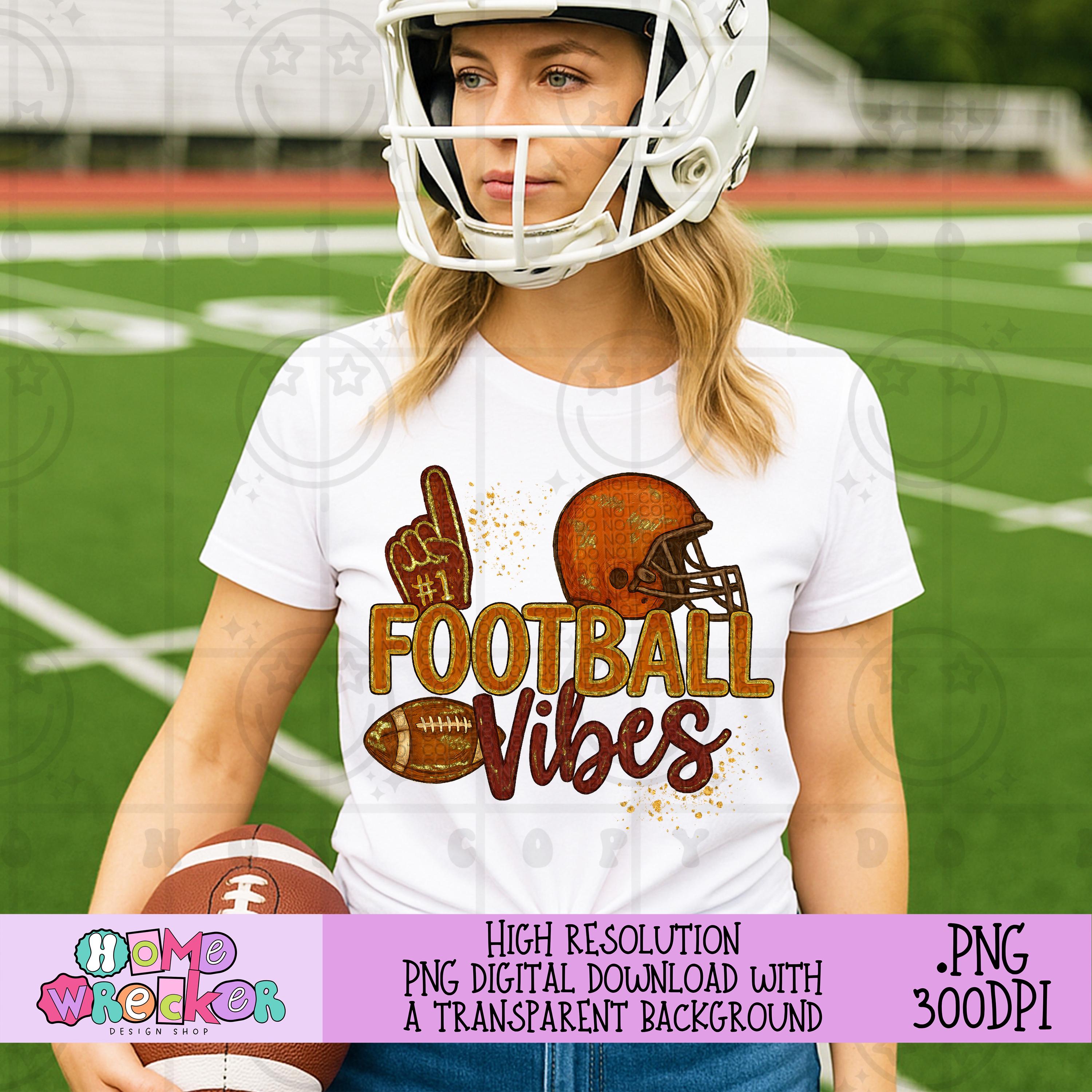 Football Vibes trendy football digital download PNG for T-shirts and d ...